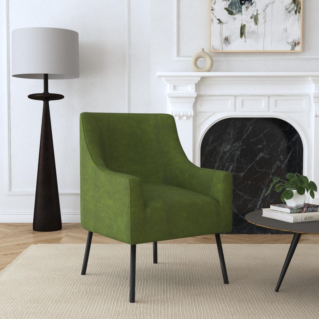HomePop Modern Accent Chair - Green Velvet — HomePop Furniture