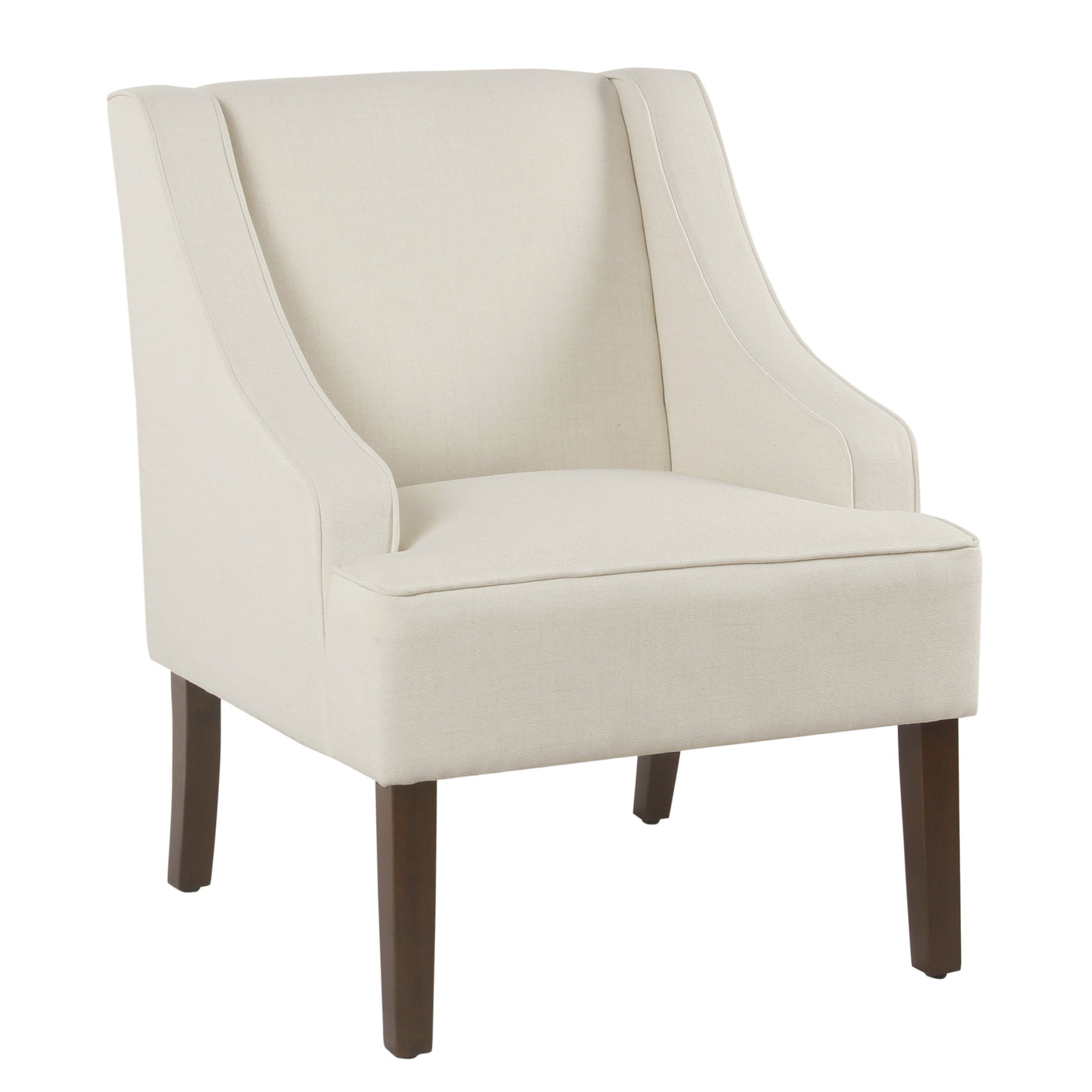 Classic Swoop Arm Accent Chair - Cream — HomePop Furniture