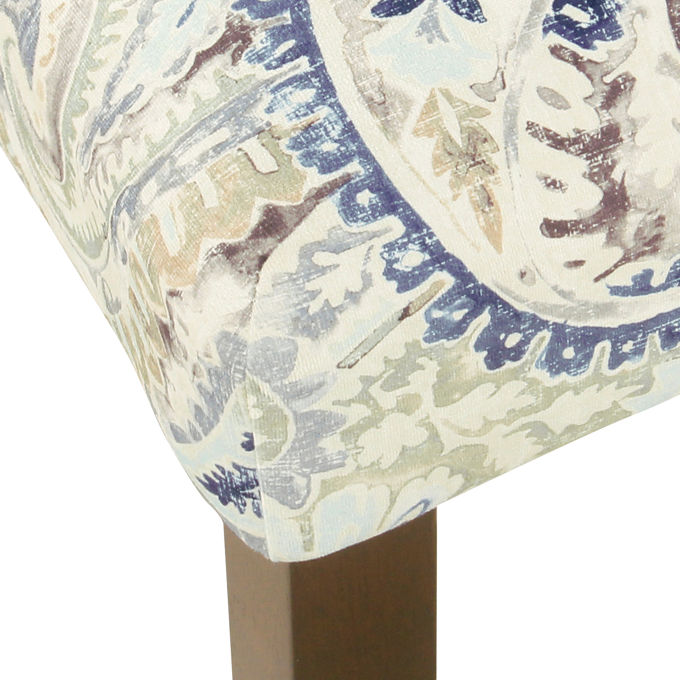 HomePop Classic Parsons Dining Chair - Blue Velvet Paisley Print (Set ...