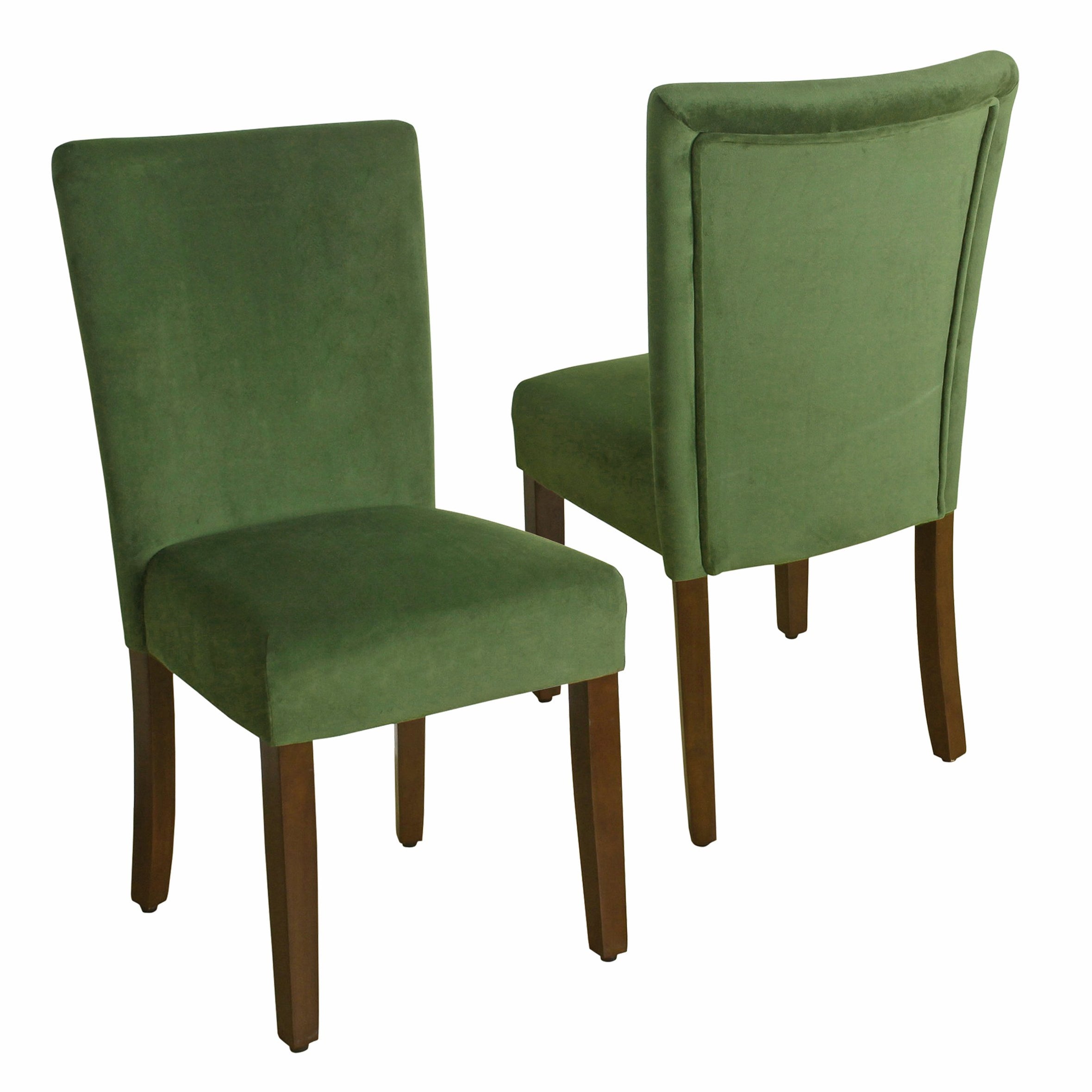 Velvet Parson Dining Chair - Green - Set of 2 — HomePop Furniture
