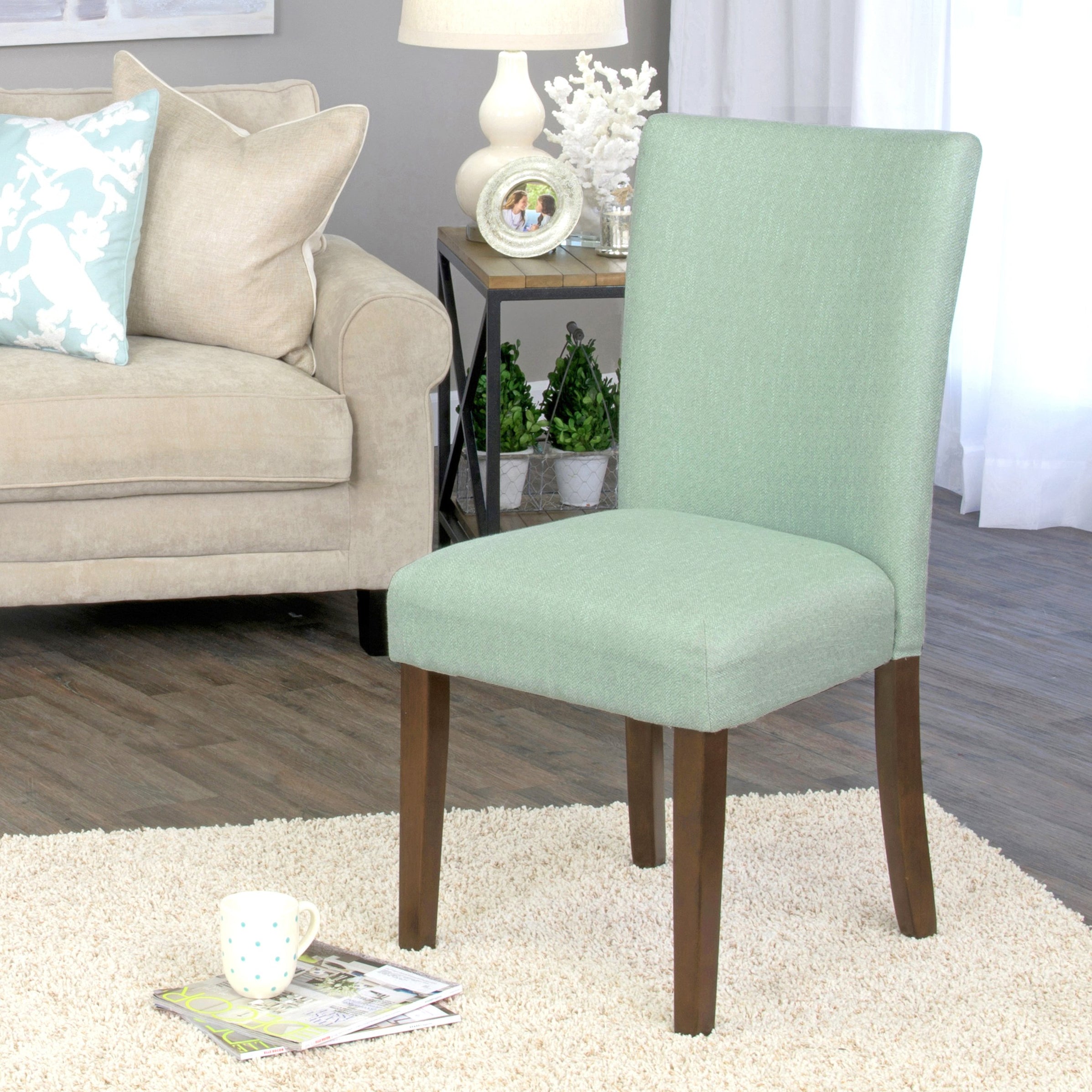 Classic Parsons Dining Chair - Light Green Woven (Single Pack ...