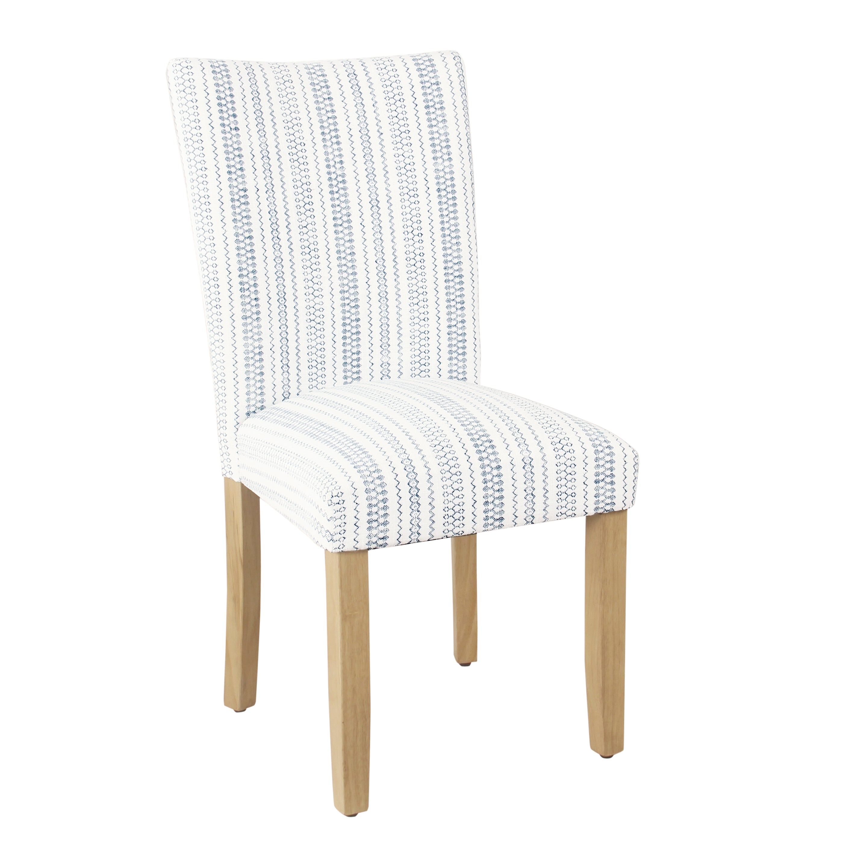 HomePop Classic Parsons Dining Chair -Blue Farmhouse Stripe (Set of 2 ...