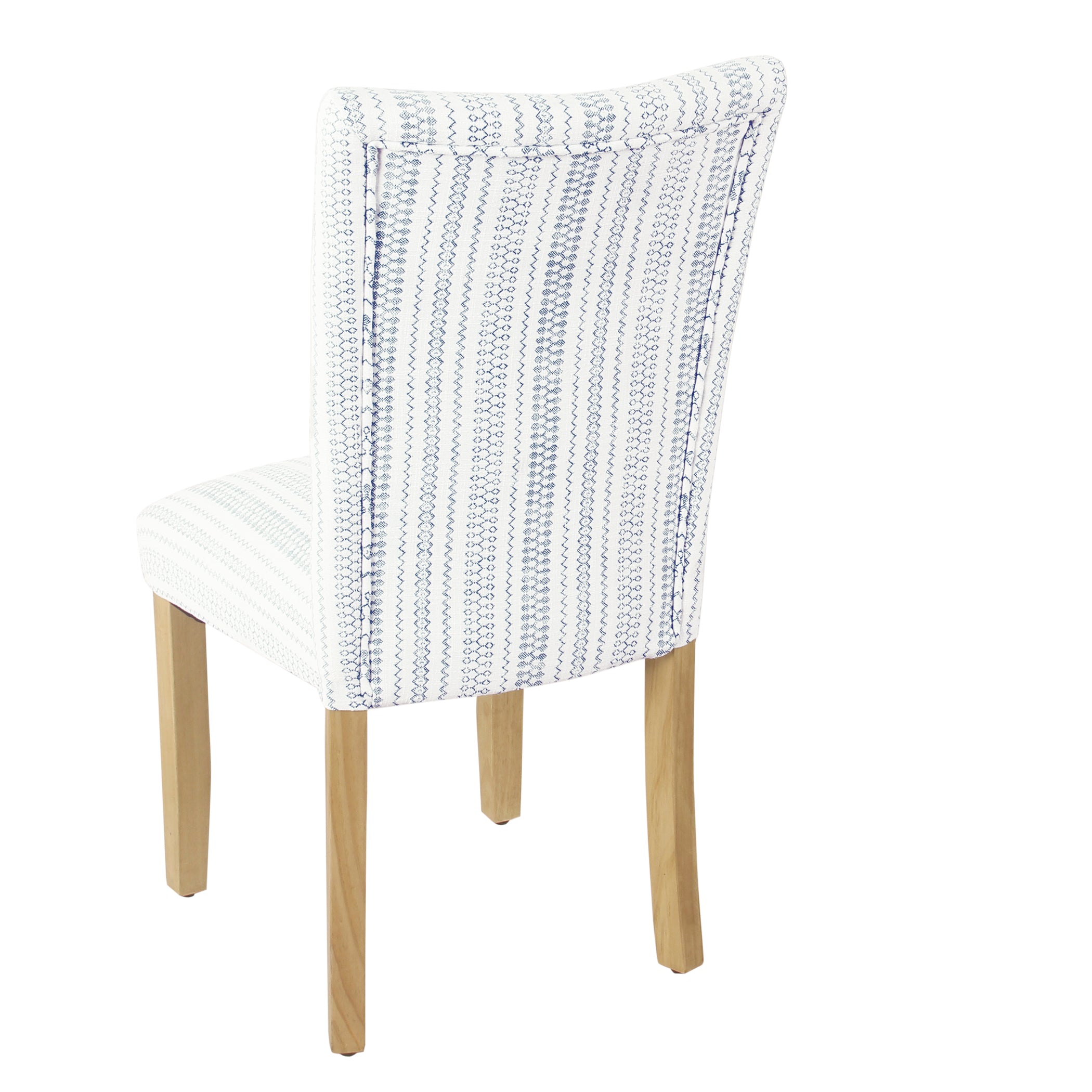 HomePop Classic Parsons Dining Chair -Blue Farmhouse Stripe (Set of 2 ...
