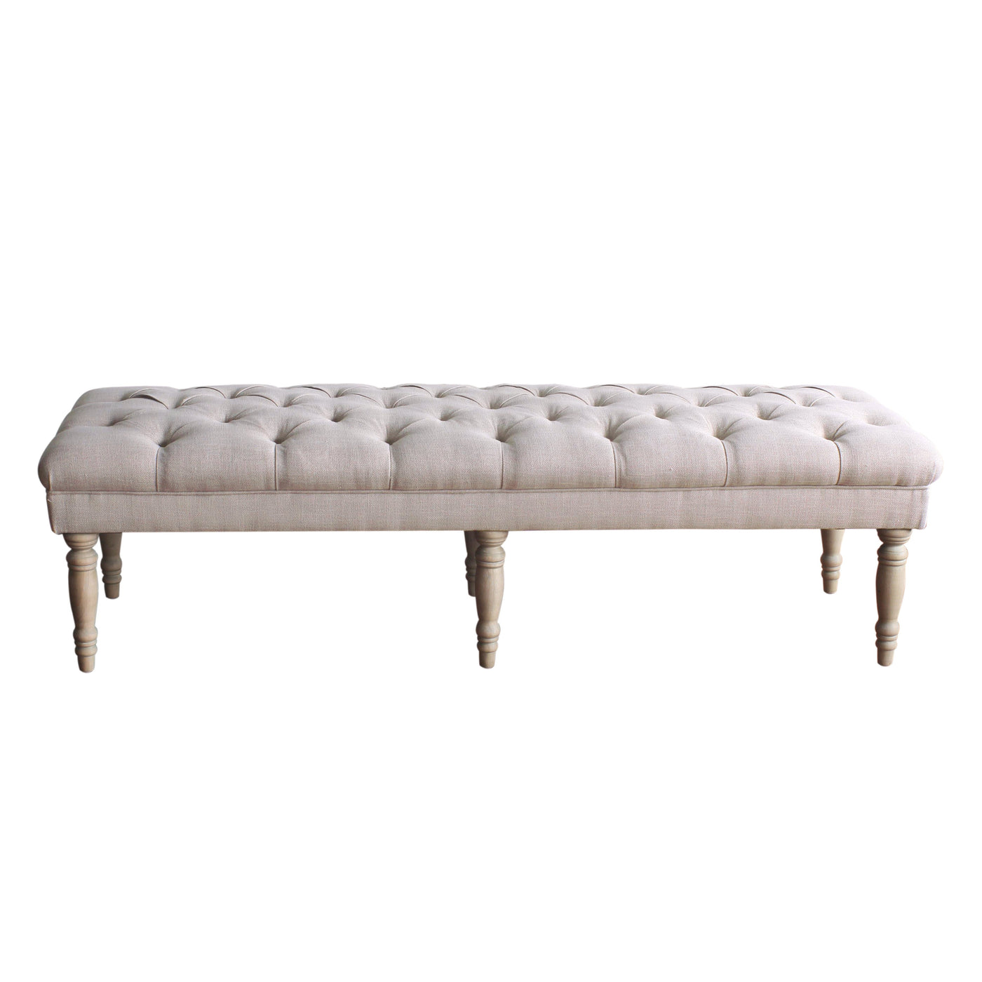 Classic Tufted Bench - Natural — HomePop Furniture