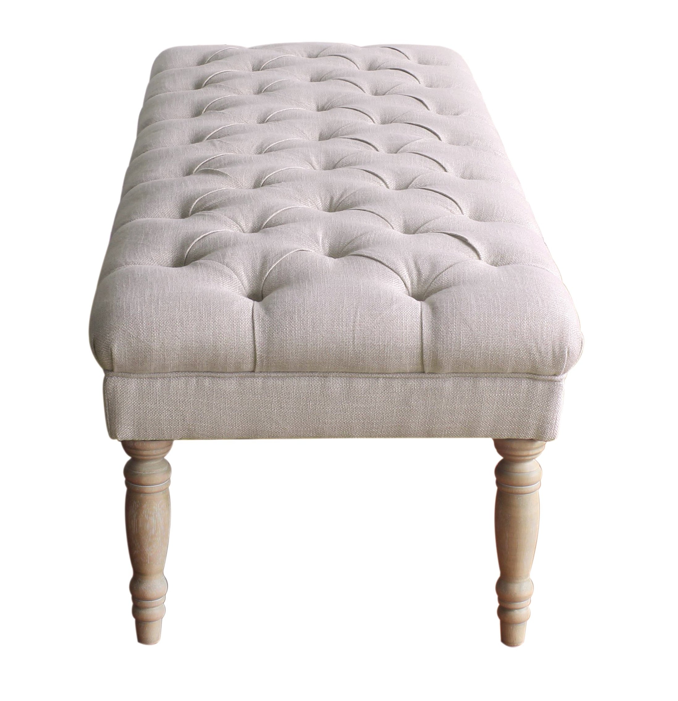 Classic Tufted Bench - Natural — HomePop Furniture