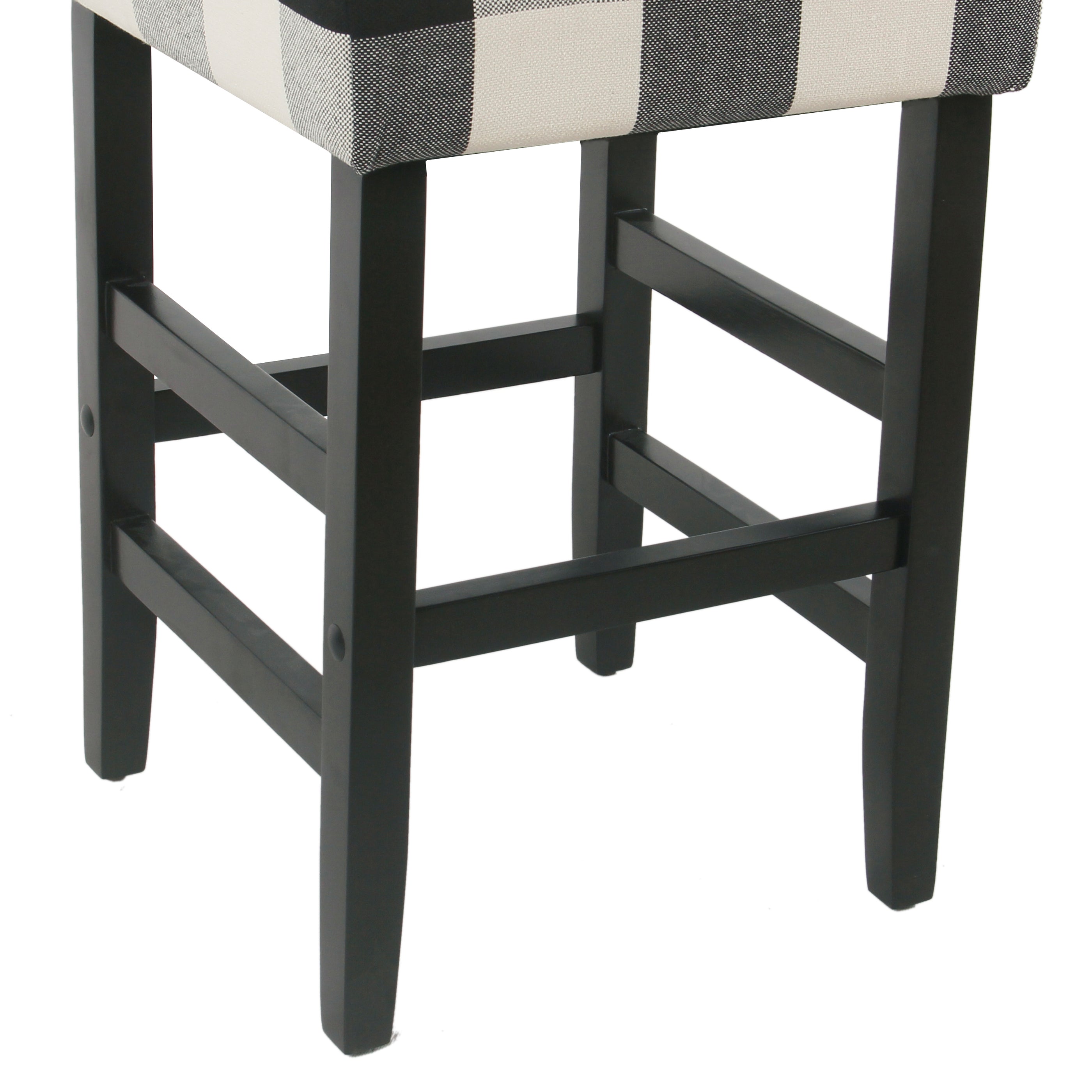 Square Counter Stool - Black Plaid — HomePop Furniture
